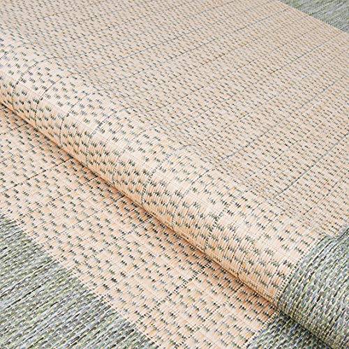 Couristan Recife Checkered Field Indoor/Outdoor Area Rug, 3'9" x 5'5", Natural-Green