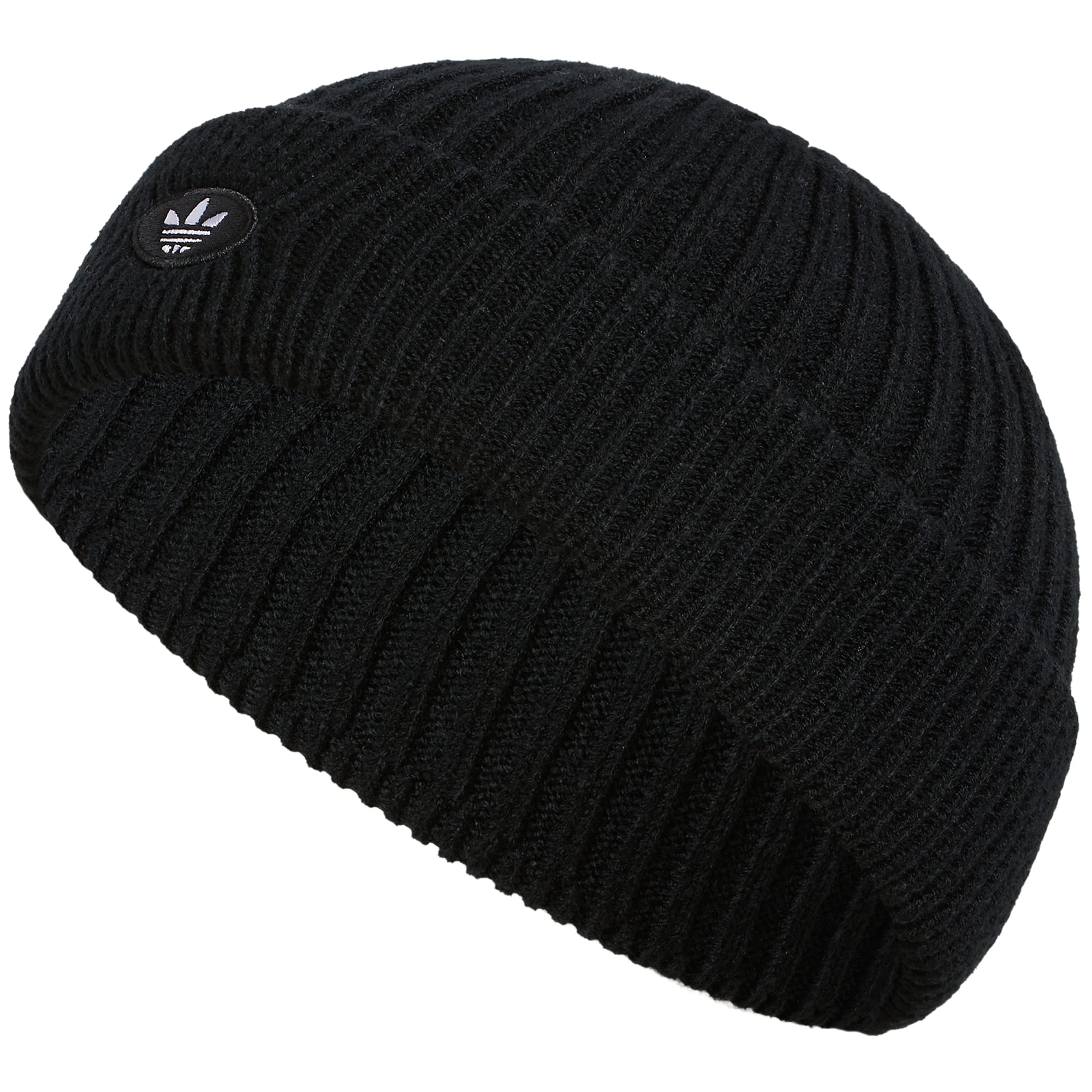 adidas Originals Short Fit Sport Beanie, Black/White, One Size