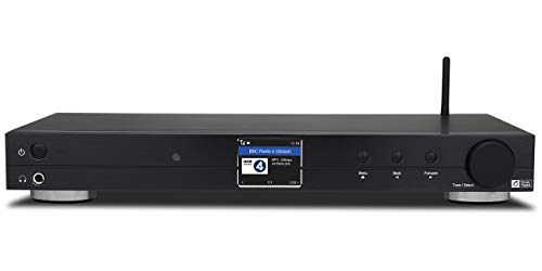 Ocean Digital WiFi Internet Component Radio Tuner (430 mm) WR10 FM/ Ethernet Bluetooth Receiver 2.4" Color Display with Digital Output to Connect Hi-Fi System -Black