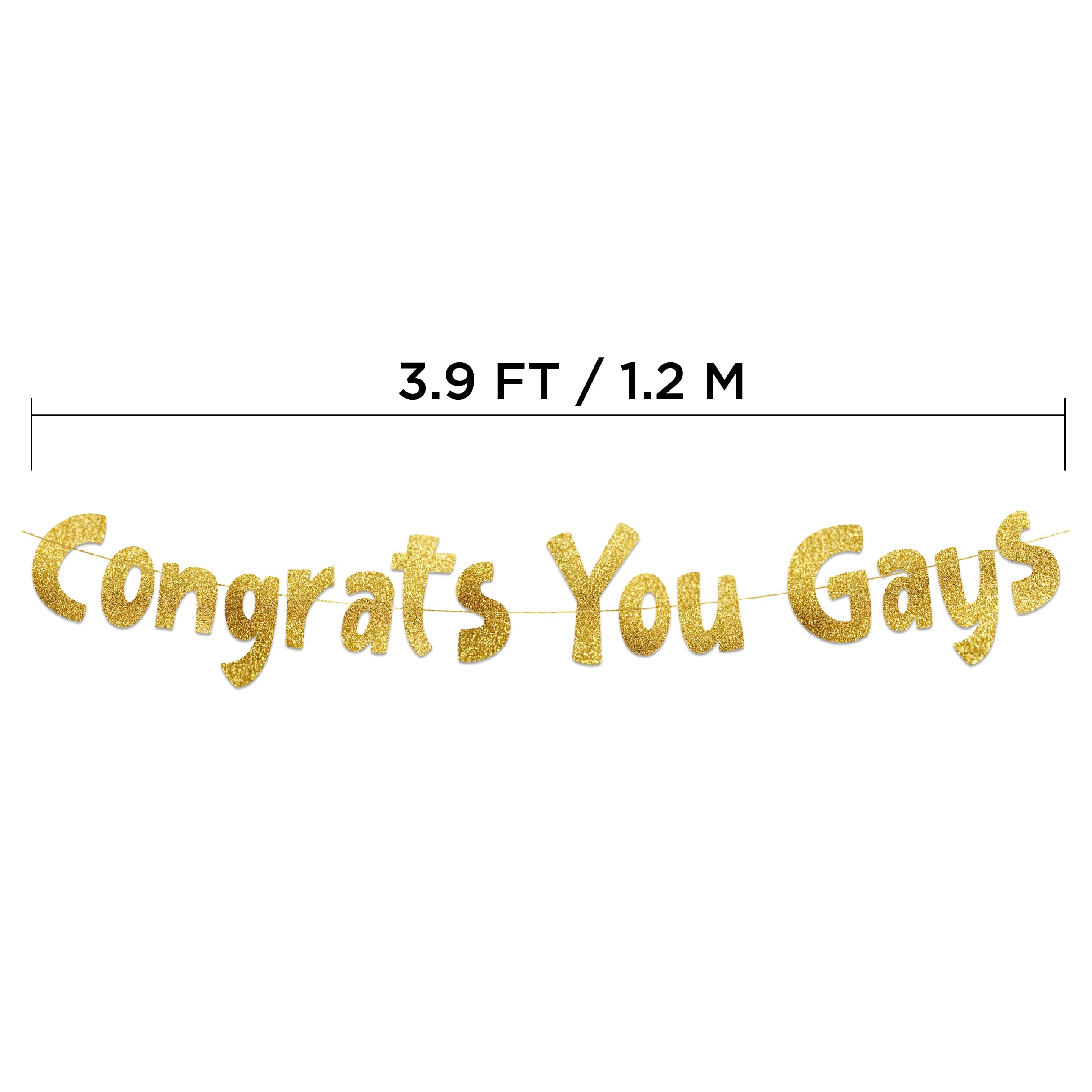 Congrats You Gays Lesbian Bachelorette and Gay Bachelor Party enGayged Banner β LGBTQ decorations for Bride and Groom β Pride β Gay Wedding