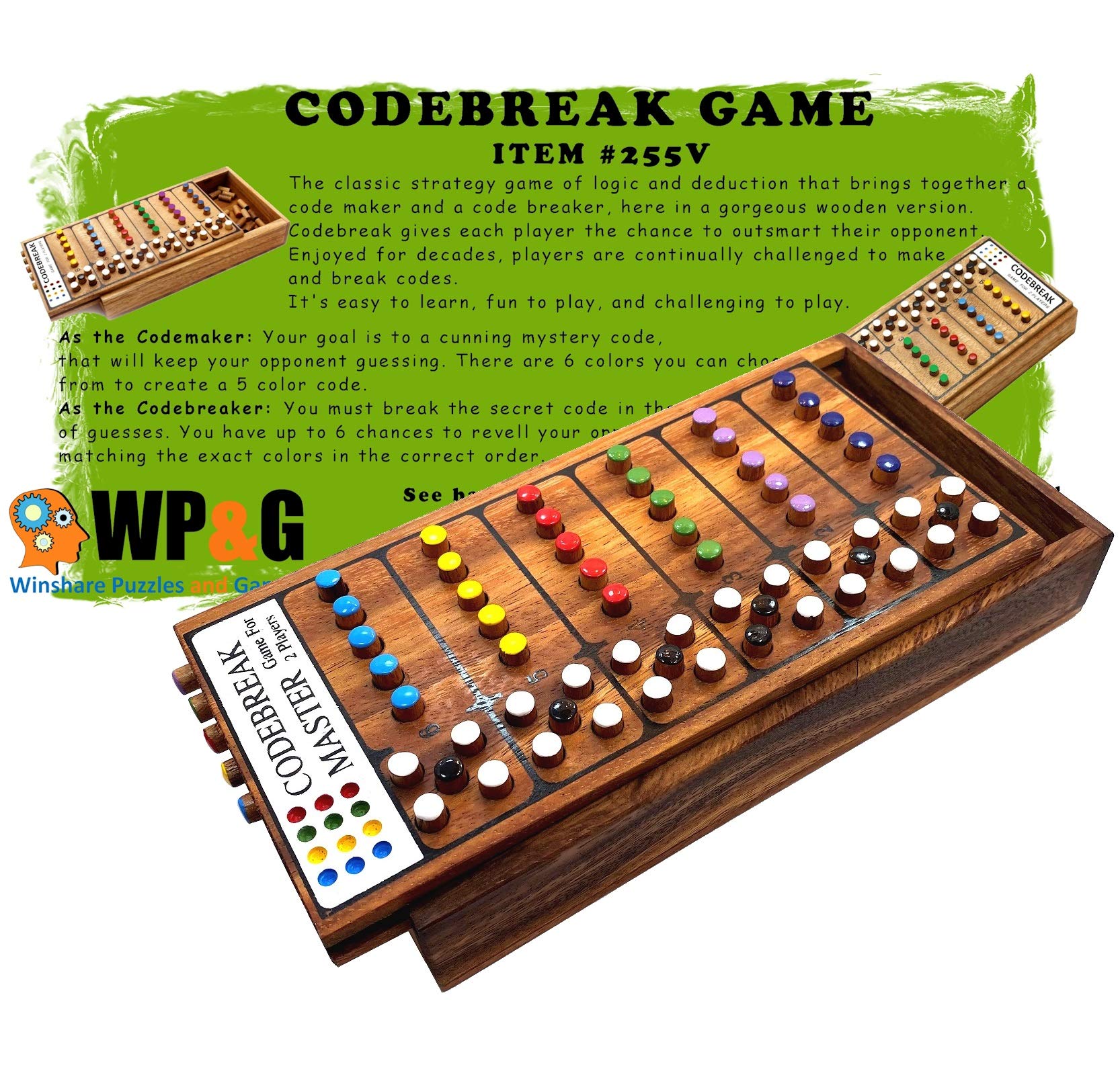Codebreak Game Top Strategy Wooden Board Games for Age 12+ and Adults