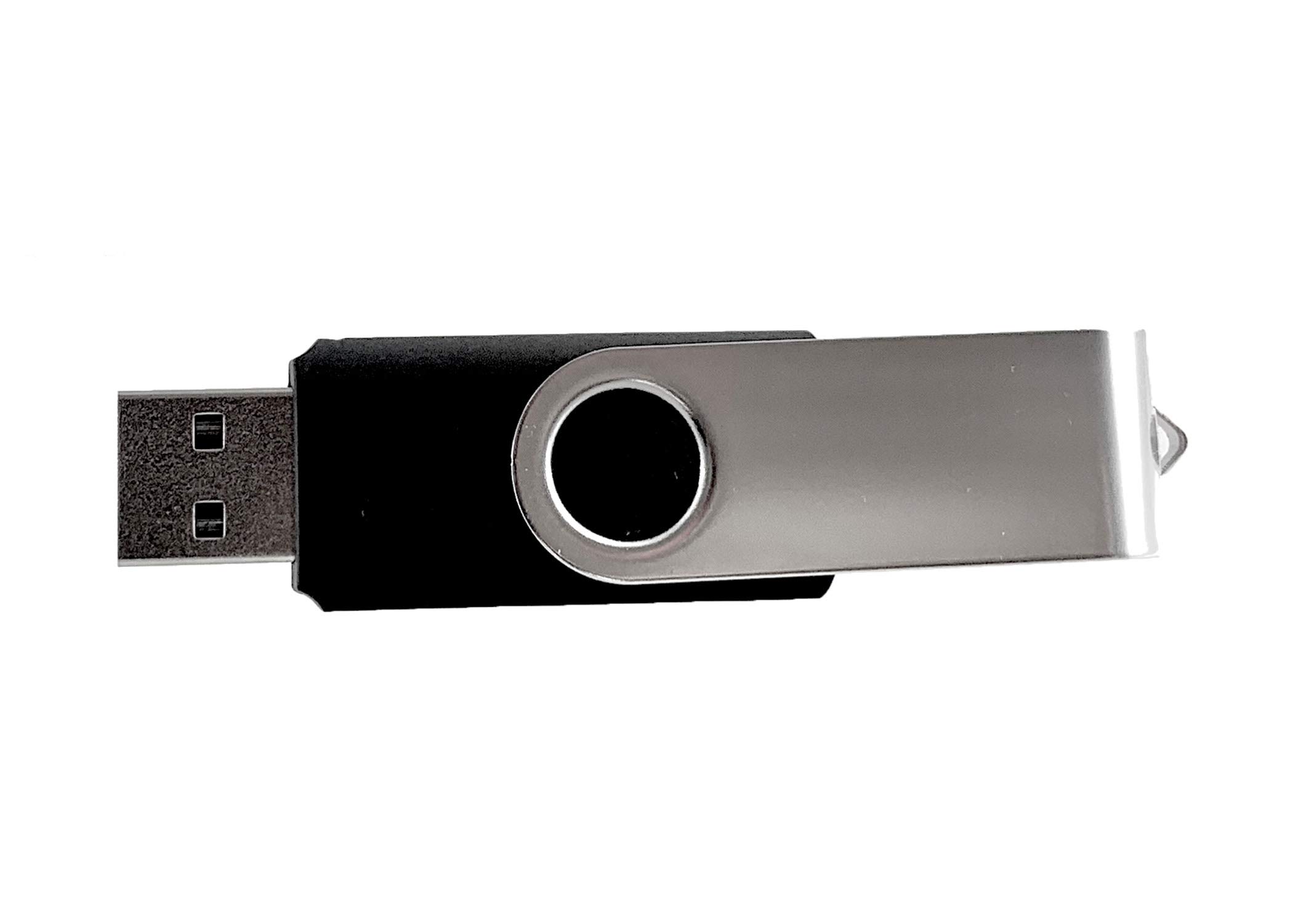 64GB Flash Drives (2 Pack Bulk - Black) 3.0 USB Memory Bundle with (2) Everything But Stromboli Lanyards & (3) White Labels for Pendrive/Flashdrive