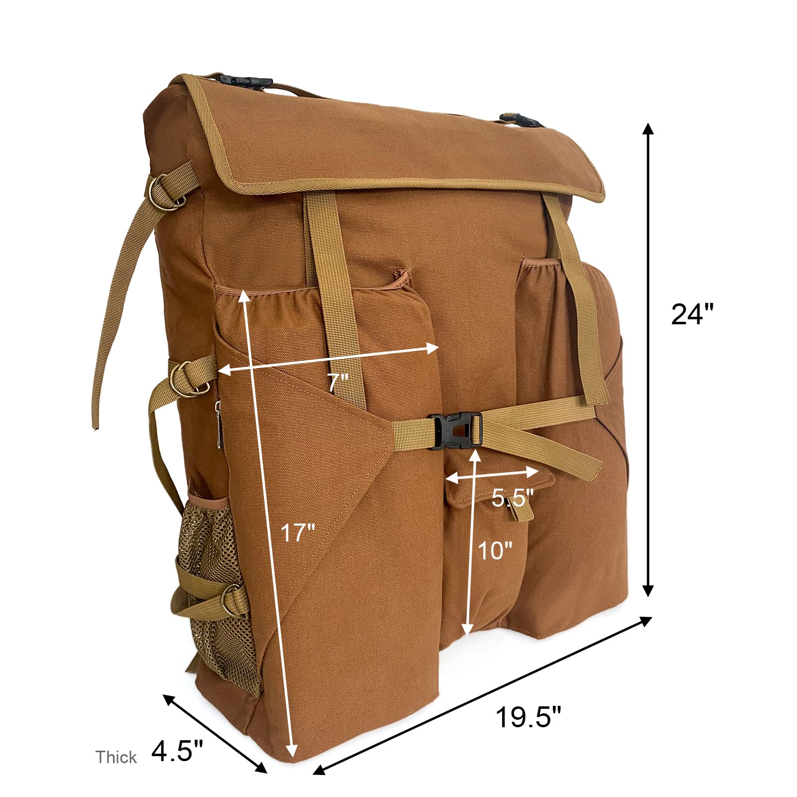 JJRING Heavy Duty Plein Air Artist Backpack with Handheld Strap, Art Supply Tote Bag for Carrying 18x24 Artwork, Drawing Boards (Brown)