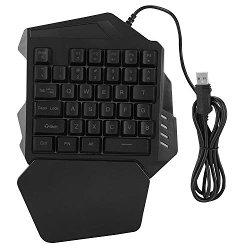 Single Hand Keyboard,HXSJ Mechanical Single Hand Gaming Keyboard 35 Keys Single Hand Keypad with FN Keys,Gaming Mini Keypad for Win 2000, Win XP/ME,Vista,Win/ 8, Androed, Linux, Apple, etc.
