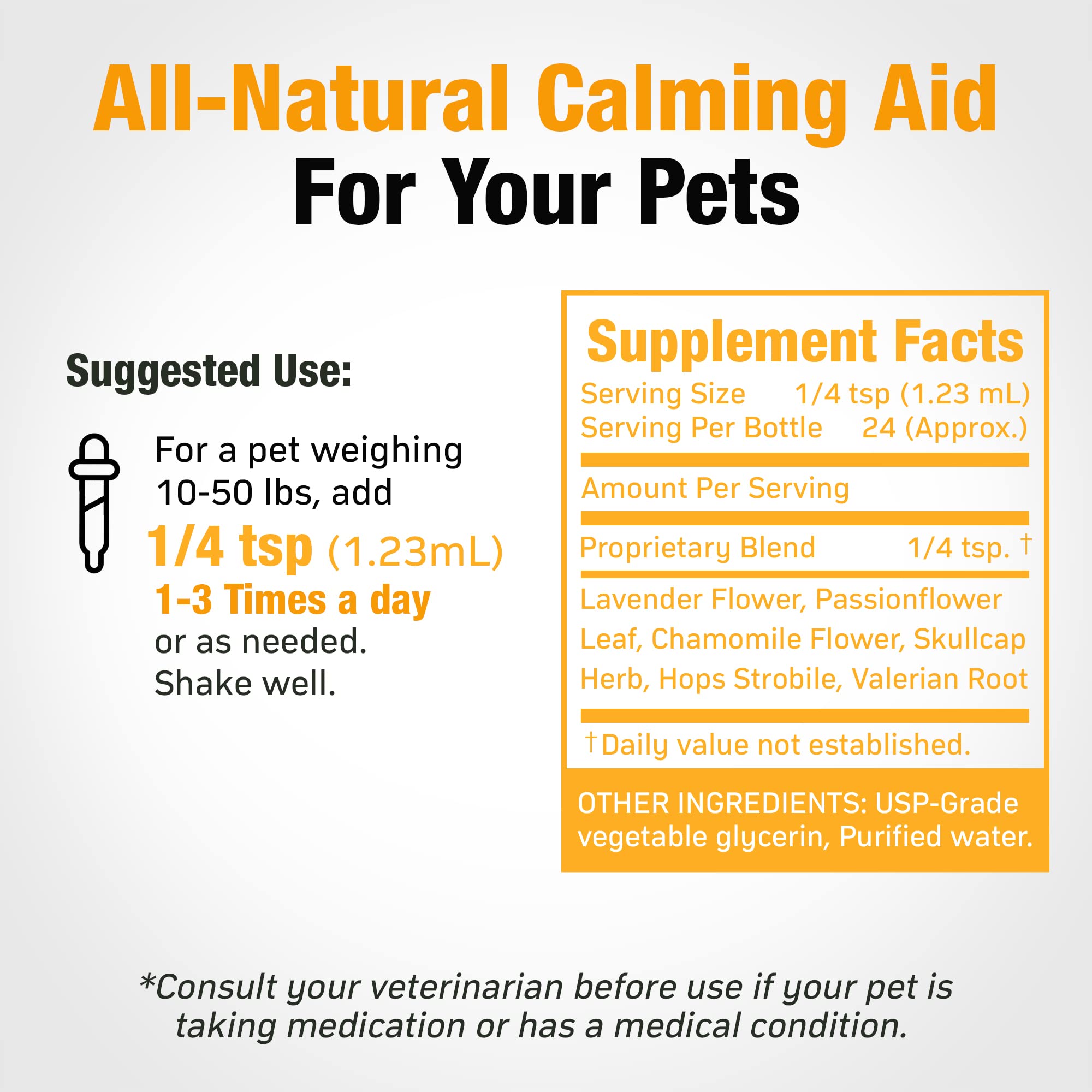 Cedar Bear - Pet’s Calm Down - All-Natural Dog Supplement for Stress Relief, Alcohol-Free Cat Calming Products, Also for Birds & Exotic Pets, 1 fl oz/30 ml
