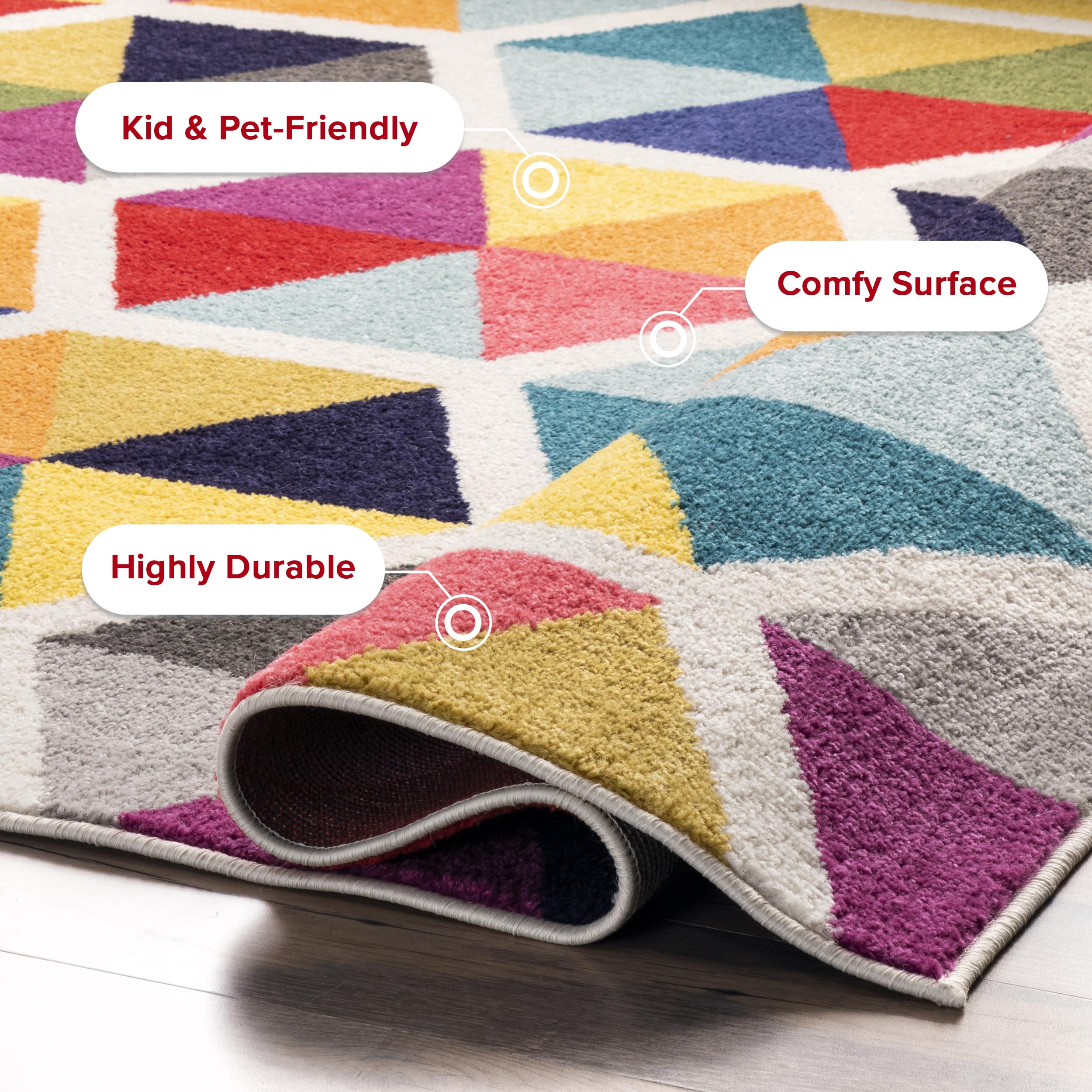 nuLOOM Maris Colorful Geometric Tiles Accent Rug, 3x5, Multi