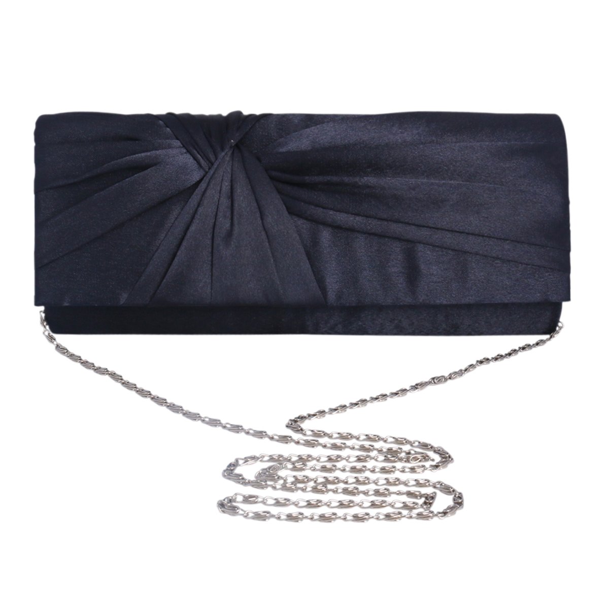 Adoptfade Womens Wedding Bag Satin Pleated Formal Retro Evening Clutch Bag,Grey
