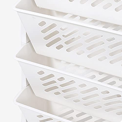Mumusuki Storage Trolley, Slide Out Rolling Utility Cart Storage Shelf Rack on Wheels Movable Bookshelf Shelving Organizer for Office Kitchen Bedroom Bathroom Laundry Room (6 Layer)