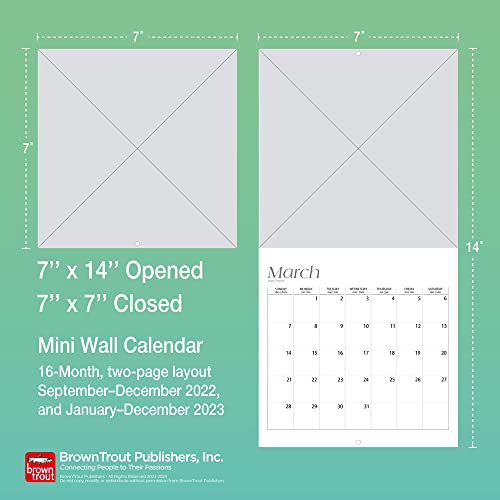 Bichon Frise Puppies | 2023 7 x 14 Inch Monthly Mini Wall Calendar | BrownTrout | Animals Dog Breeds Puppy DogDays