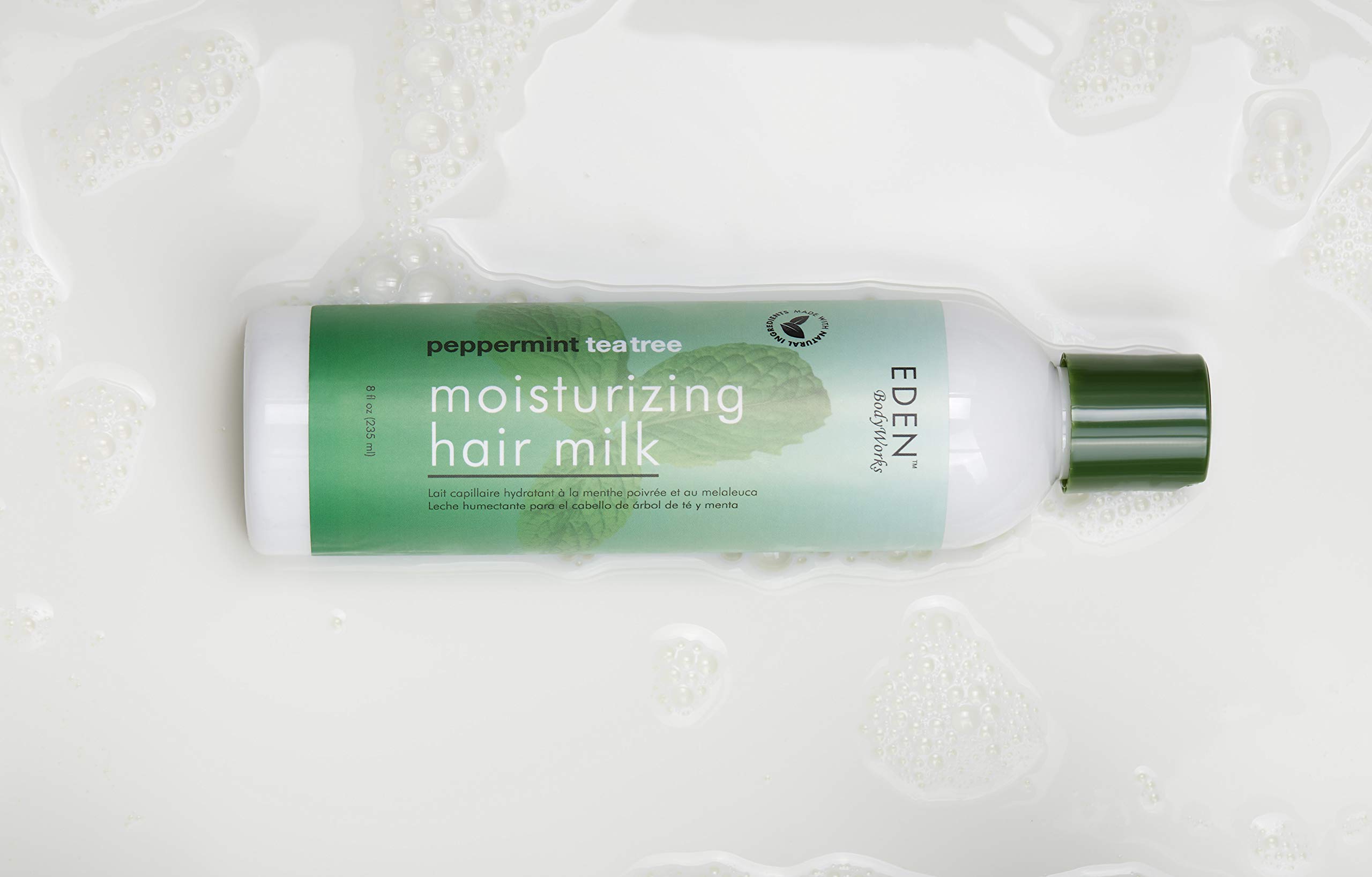 EDEN BodyWorks Peppermint Tea Tree Hair Milk | 8 oz | Moisturize, Nourish, & Refresh Hair and Scalp - Packaging May Vary