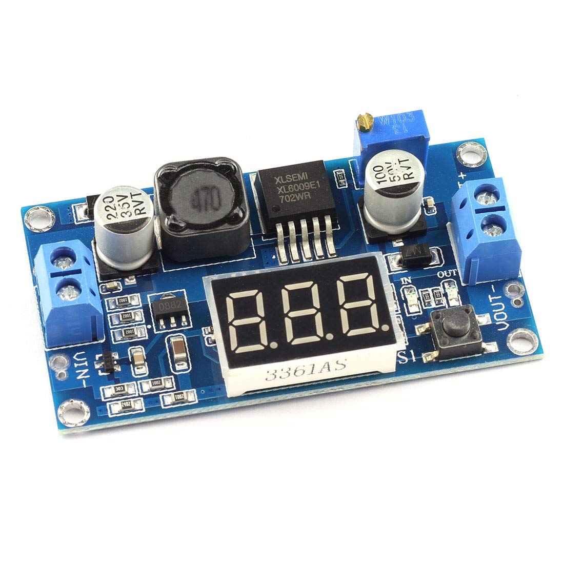DZS Elec XL6009 DC-DC Booster Regulator Module Input 3-32V to Output 5-35V Instead of LM2577 with Digital Tube Display Step-up Module