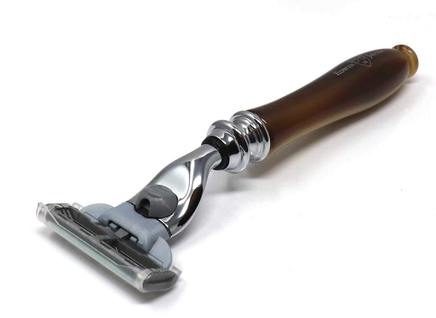 Edwin Jagger Plaza Range Handle Compatible With Gillette Mach 3 Cartridges (Imitation Light Horn)