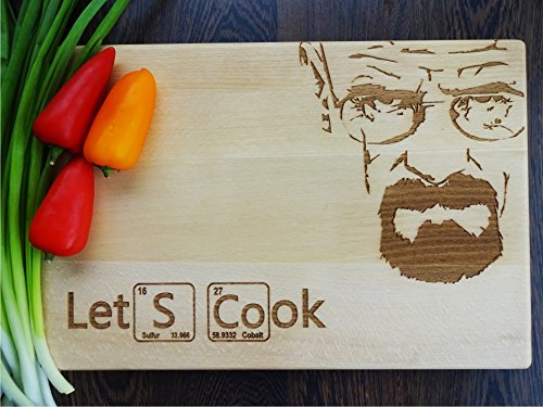 Algis Crafts | Chopping Board - LET'S COOK | Custom Wedding, Anniversary, Housewarming Gift, First Home Gift | Handmade Birthday Gift | Laser Engraved Cutting Board