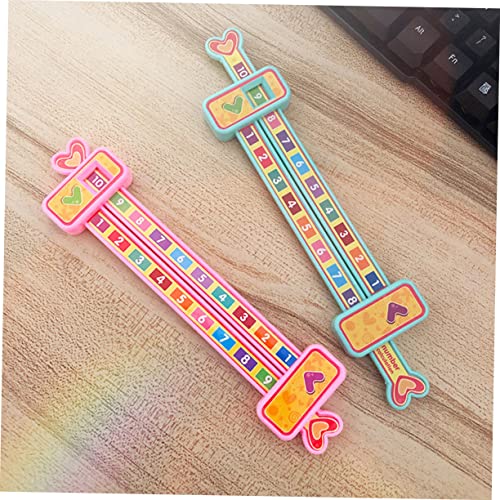 Ciieeo 3PCS Wooden Toys Wooden Puzzles Puzzles Puzzles Numbers Matching Toy Montessori Math Toy Early Educational Stationery Cartoon Teaching aids Material Ruler