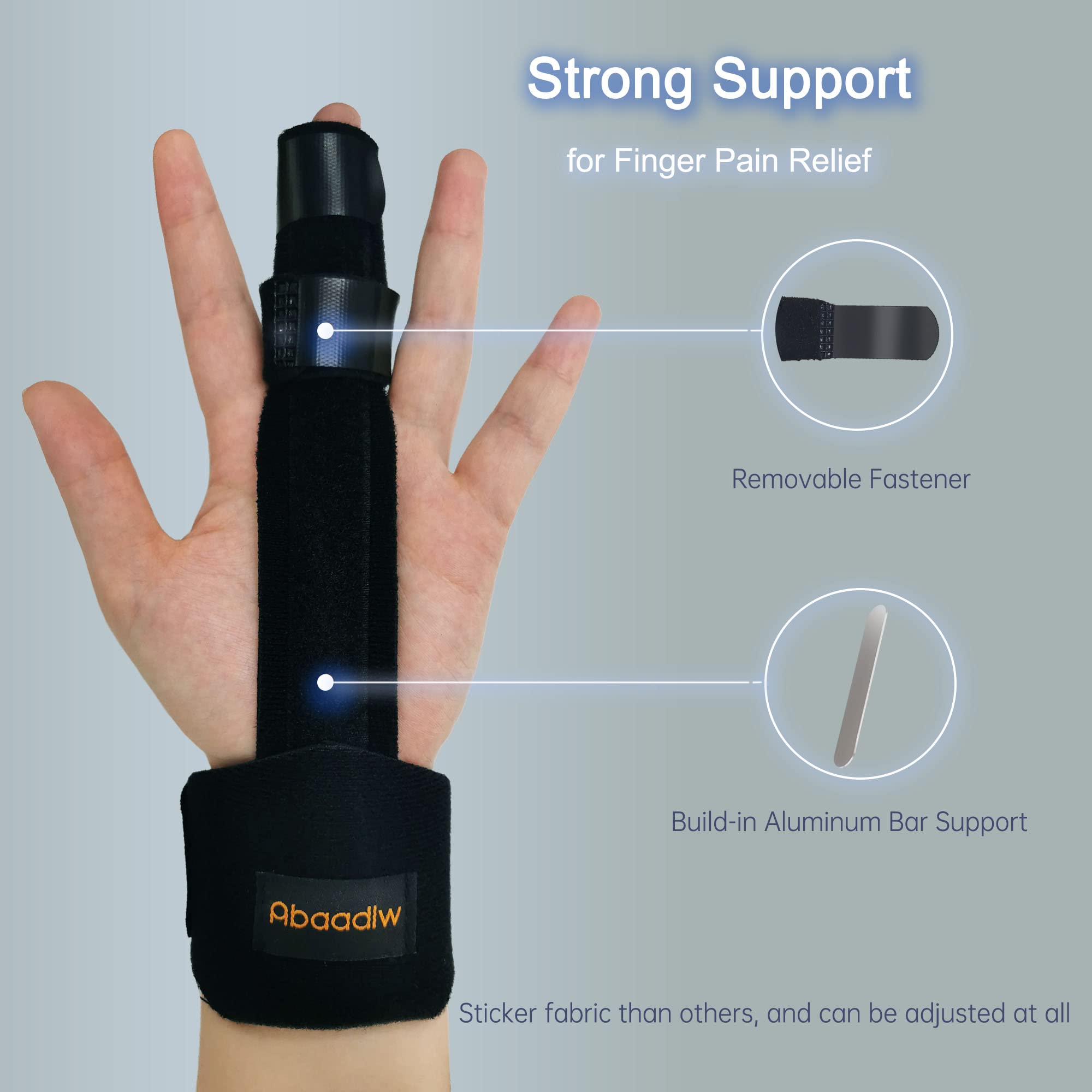 Abaadlw Triggger Finger Splint, Adjustable Lengthwise Finger Splints for Trigger Finger 2Pcs, Bendable Mallet Finger Splint, Finger Splints for Broken Finger, Finger Splints for Arthritis Relief, Trigger Finger Solution (S/M)