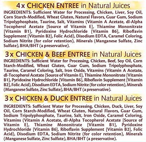 Aurora Pet Bundle (2) Whiskas Purrfectly Chicken Variety (10-Count) 3 Ounces Wet Cat Food Favorites with AuroraPet Wipes
