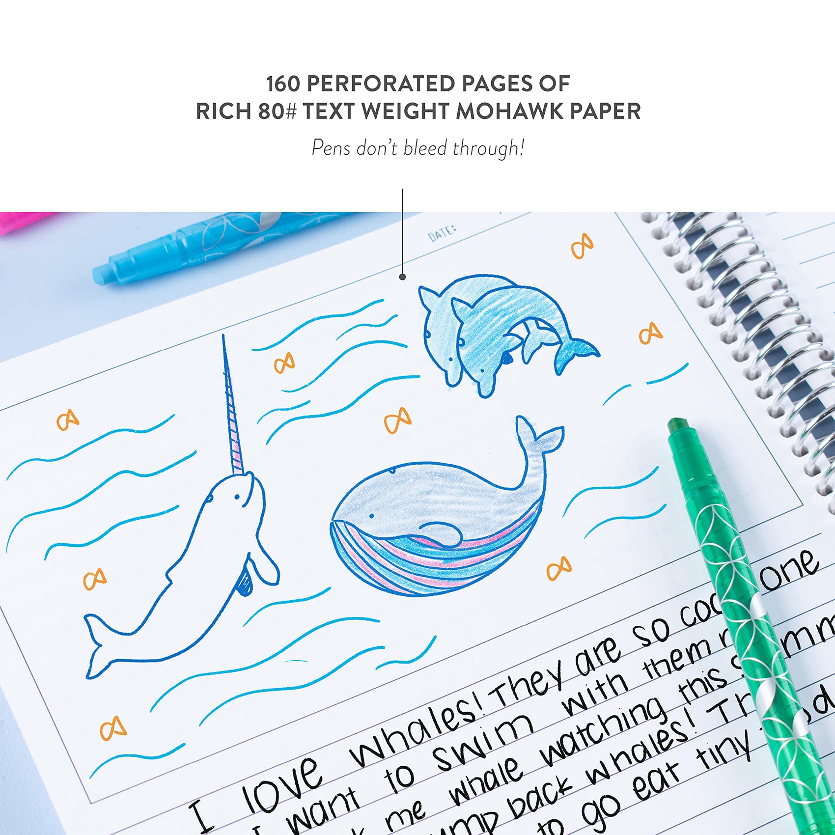8.5" x 11" Hello Kitty x Erin Condren Power in Kindness Kids Story Notebook . Spiral Coiled Notebook with Wide Ruled Lines and Blank Sections for Drawing. Hello Kitty Sticker Sheet Included.