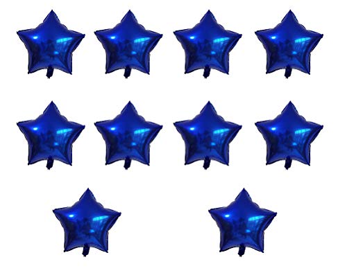 AnnoDeel 20 pcs 18inch Navy blue Star Foil Balloons, Blue Star shaped Helium Balloons Mylar Balloons for Wedding Decoration Party Balloons Birthday