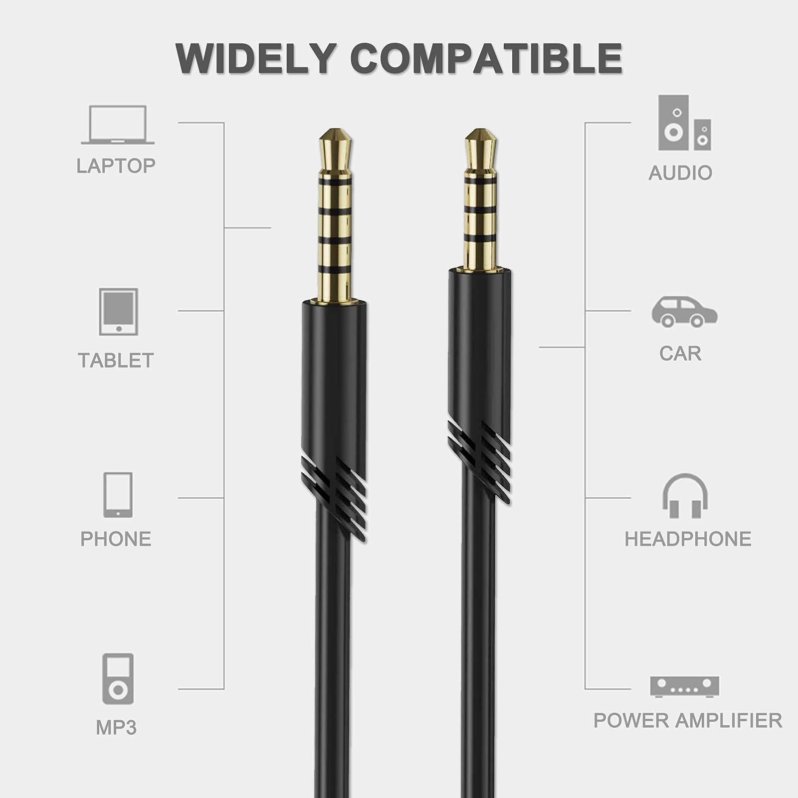 Adhiper A50 Power Cable Replacement Cable Audio line with Mute Function Compatible for A10/A40/A50 Headphones Compatible for A40 TR Gaming Headphones Xbox One PS4 Controller (2 M)