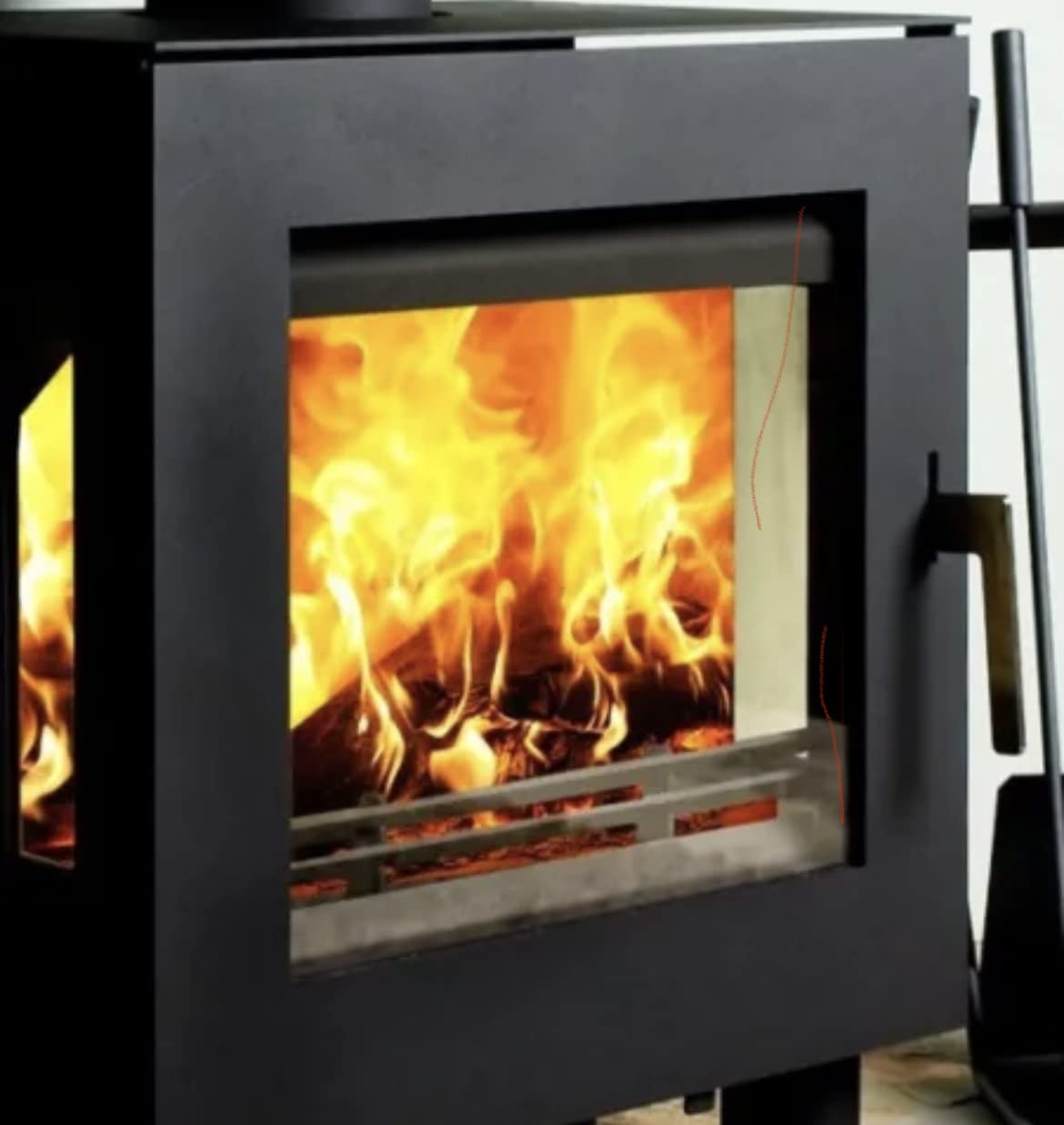 Ceramic Wood / Fuel / Coal / Pallet Stove Replacement Glass 6 1/2" x 9" inches