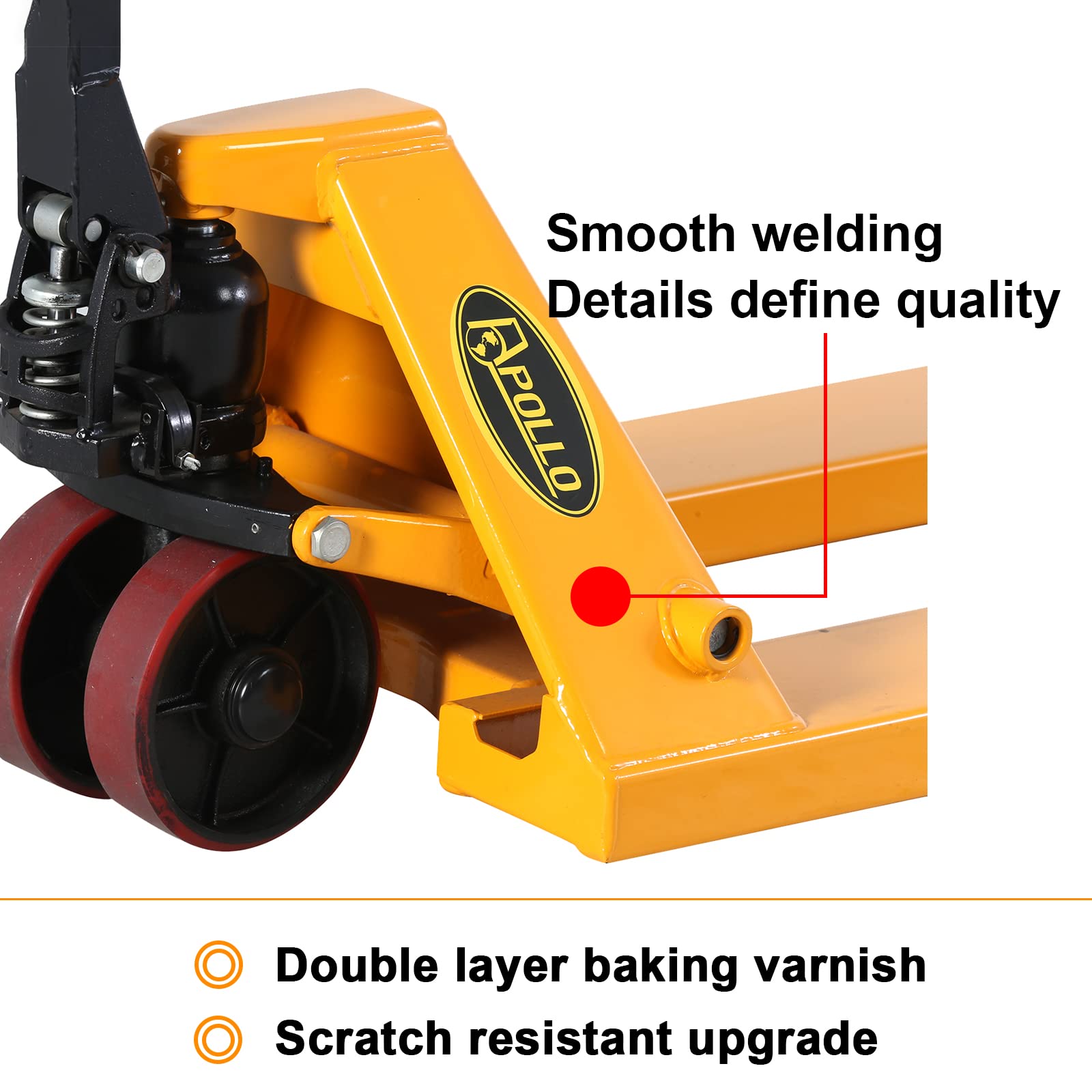 APOLLO Hand Pallet Jack Truck Standard Duty Pallet Truck 5500lbs Capacity 21''W x 48''L Forks Handling Tools