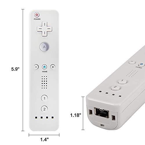 ADHLEK Wii Remote Controller for Nintendo Wii and Wii U Console,2 Pack Wireless Remote Game Controller with Silicone Case and Wrist Strap [nintendo_wii]