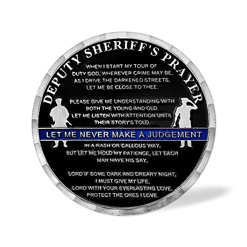 AtSKnSK Police Officers Challenge Coin Law Enforcement Sheriff Coin with Prayer