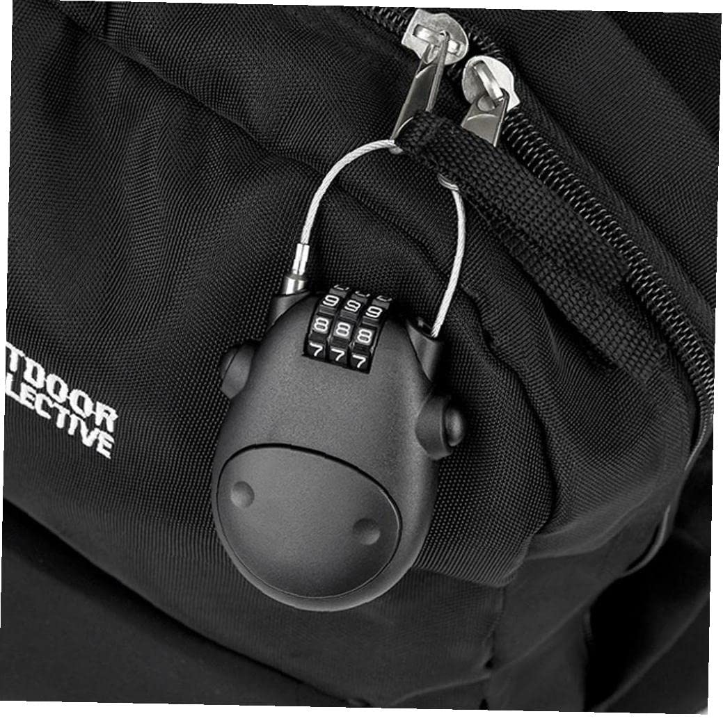 80cm Retractable Cable Bike Lock Anti-Theft Luggage Locks Mini Lock 3 Digit Combination Number Padlock for Suitcases Bicycle