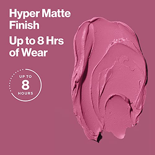 Revlon Ultra HD Lip Mousse Hyper Matte, Longwearing Creamy Liquid Lipstick, in Pink 100 Degrees (805), 0.2 oz