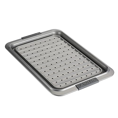 Anolon 2-Piece Steel Crisper Pan Set, Graphite