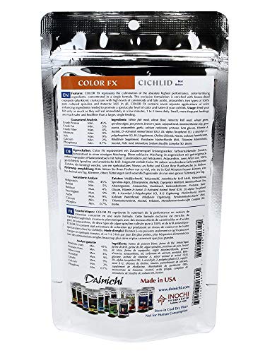 Dainichi Cichlid Food - Color FX (8.8 oz), Baby (1 mm) Sinking Pellet