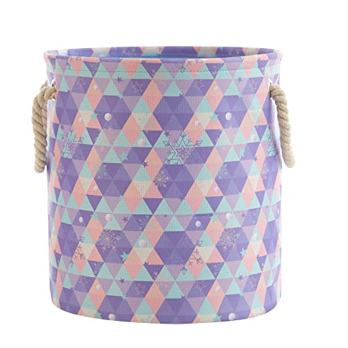 Idea Nuova Disney Frozen 3 Piece Multi Size Fabric Nestable Toy Storage Basket Set, with Rope Carry Handles (NK321606)