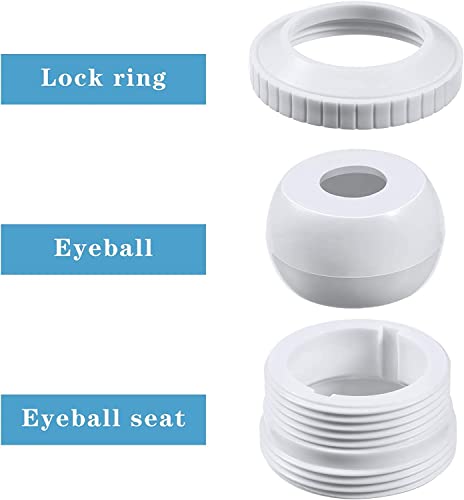 ATIE Pool Spa 1/2" Inch Opening Hydrostream Return Jet Fitting with 1-1/2" Inch MIP Thread Replace Hayward SP1419C (2 Pack)