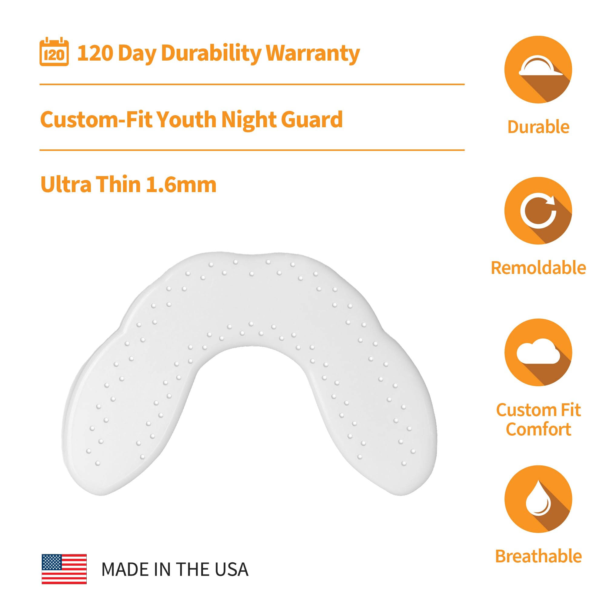 SOVA Junior Night Guard, Spring Green - 1.6mm Thin - Custom-Molded Fit - Protects Against Nighttime Teeth Grinding & Clenching - FSA/HSA Eligible - Odor & Taste Free - Remoldable Up to 20 Times
