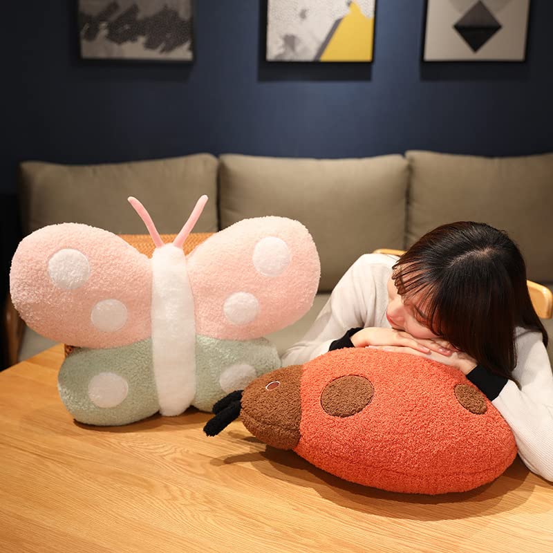 TONGSONG Cute Pillow Plush Ladybug Stuffed Animal Stuff Ladybird Plush Pillow Toys Kawaii Soft Lady Beetle Pillow Hugging Stuffed Ladybug Gift for Kids Home Decor¡