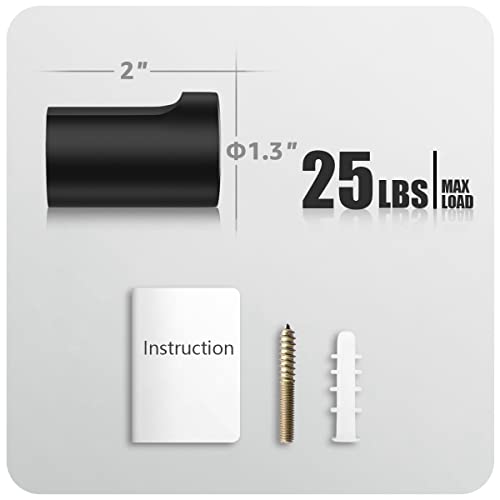 COCOYA 4Pack Metal Wall Hooks, Minimalist Coat Hooks Matte Black Simple Modern Easy Install Wall Mount Heavy Duty Aluminum Mid Century Entryway Bathroom, for Hanging Hat Purses Robe Clothes Backpack