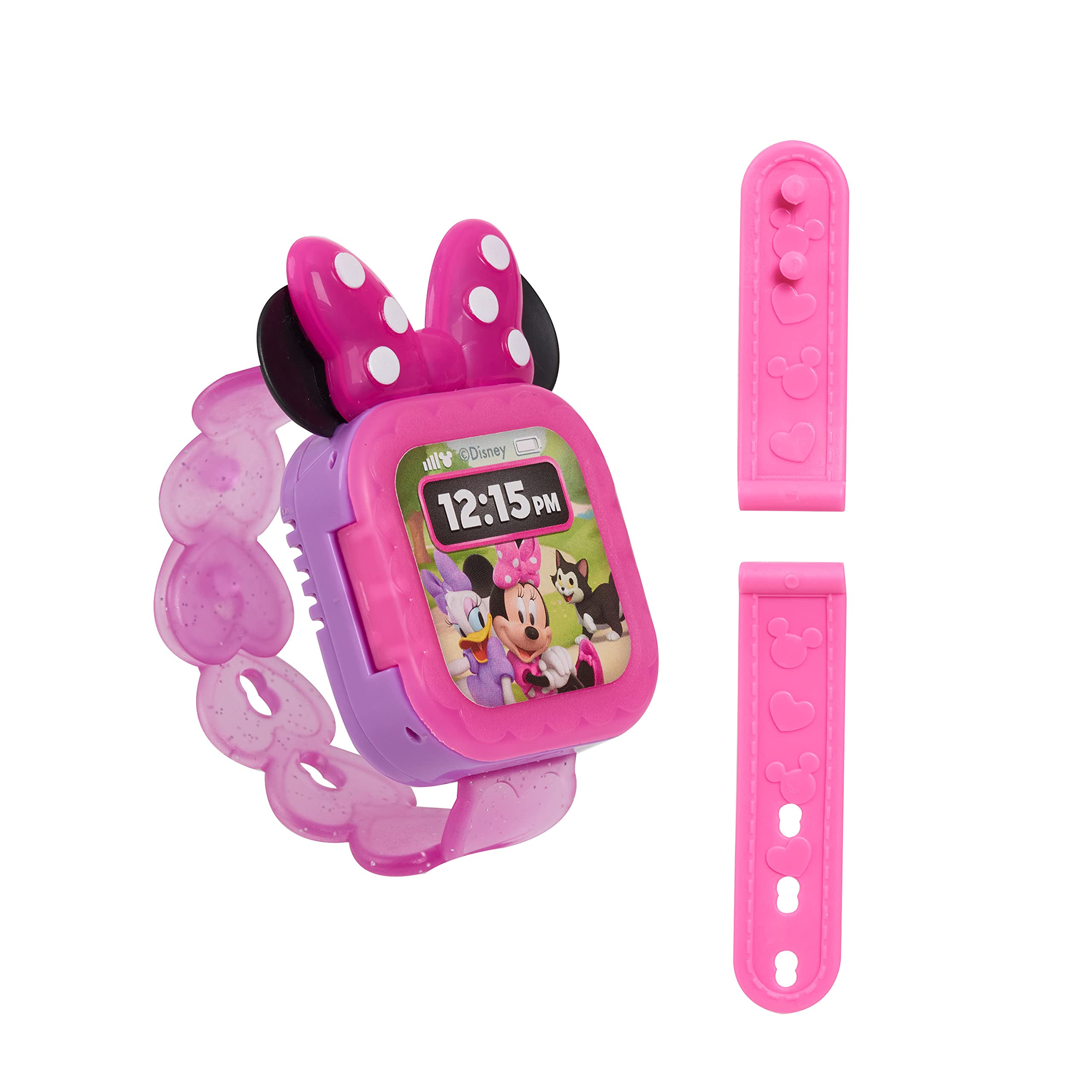 Disney Junior Minnie Mouse Play Smart Watch with Lights and Sounds, 3-pieces, Pretend Play, Kids Toys for Ages 3 Up by Just Play