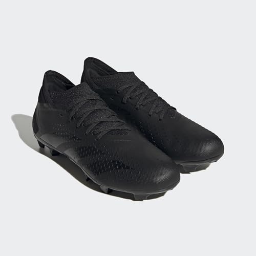 adidas Unisex Predator Accuracy.3 Firm Ground Soccer Shoe, Black/Black/White, 11 US Men