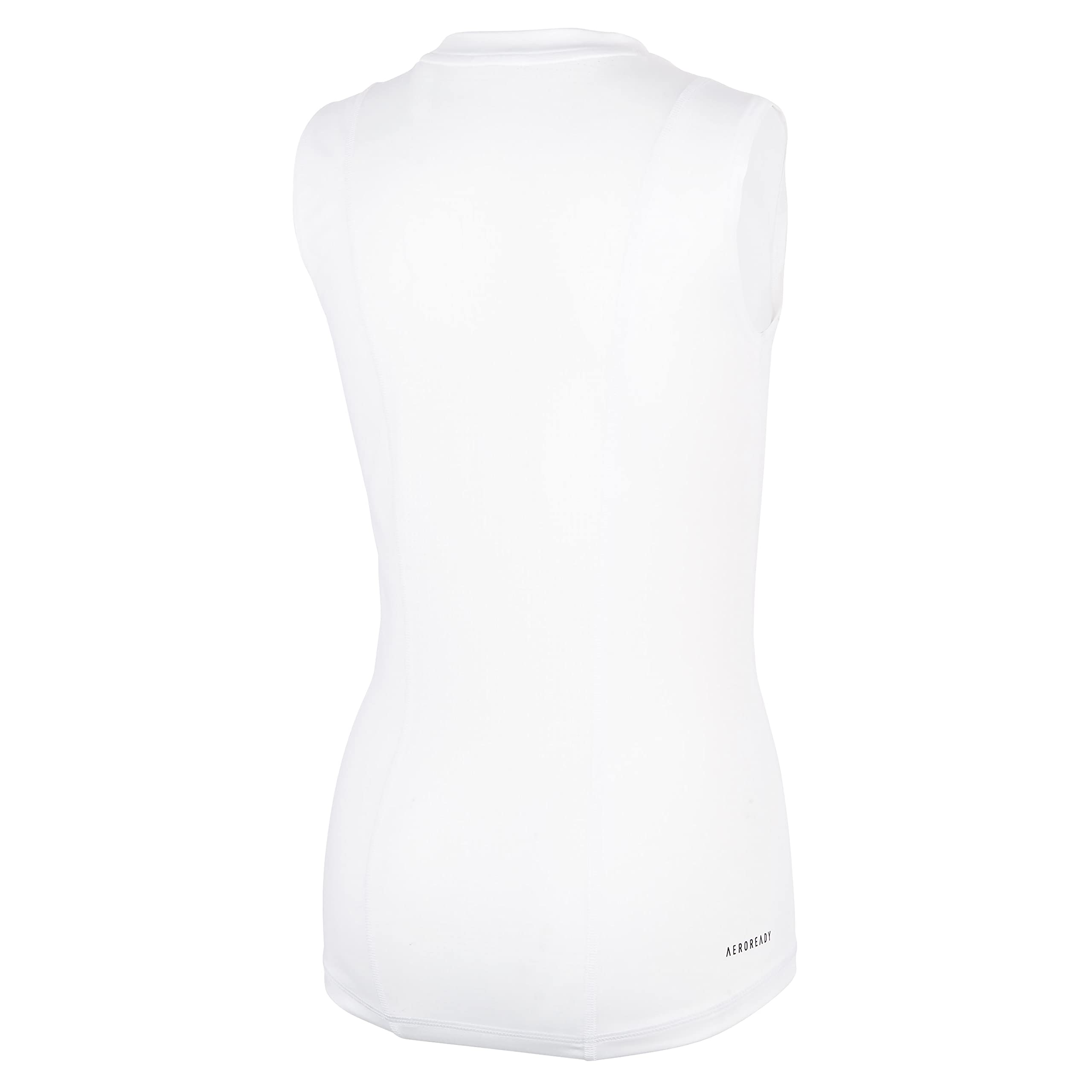 adidas boys Sleeveless Aeroready Tech Fit Top T Shirt, White, Small US