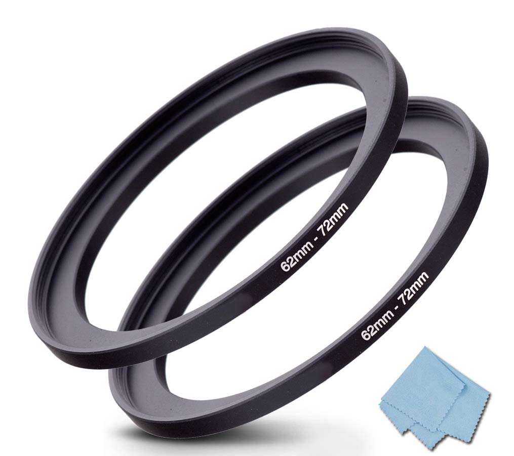 67mm-72mm Step Up Ring (67mm Lens to 72mm Filter), WH1916 Camera Lens Filter Adapter Ring Lens Converter, 2 Packs