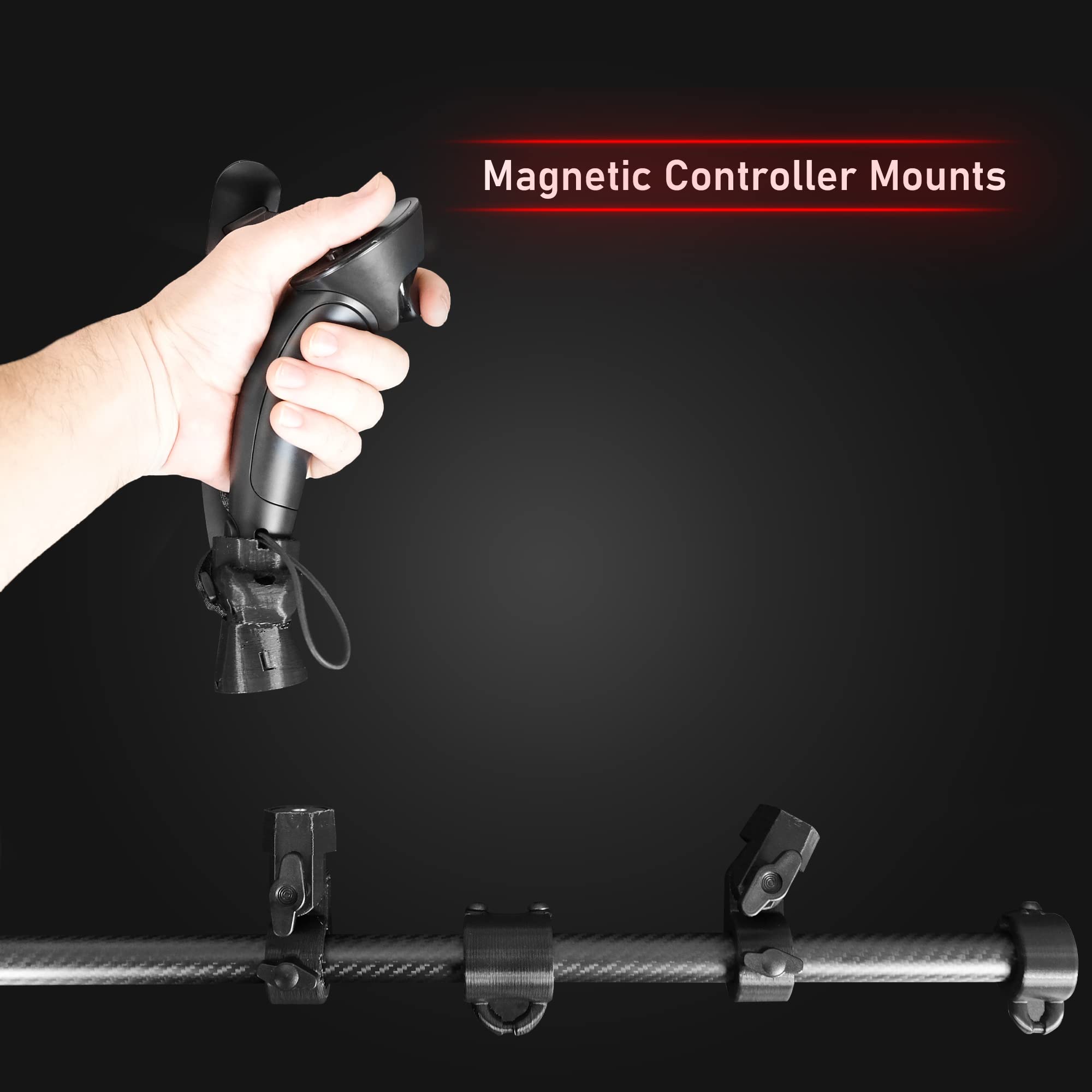 DeadEyeVR Annihilator 2 - VR Magnetic Carbon Fiber Rifle Adapter Stock Controller Attachment Accessory for Virtual Reality (Index - Sling - Standard)