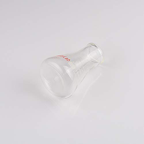 stonylab 1-Pack Glass 50 ml Heavy Wall Narrow Mouth Erlenmeyer Flasks with Heavy Duty Rim - (50ml Fits with StonyLab 4# Rubber Stopper)