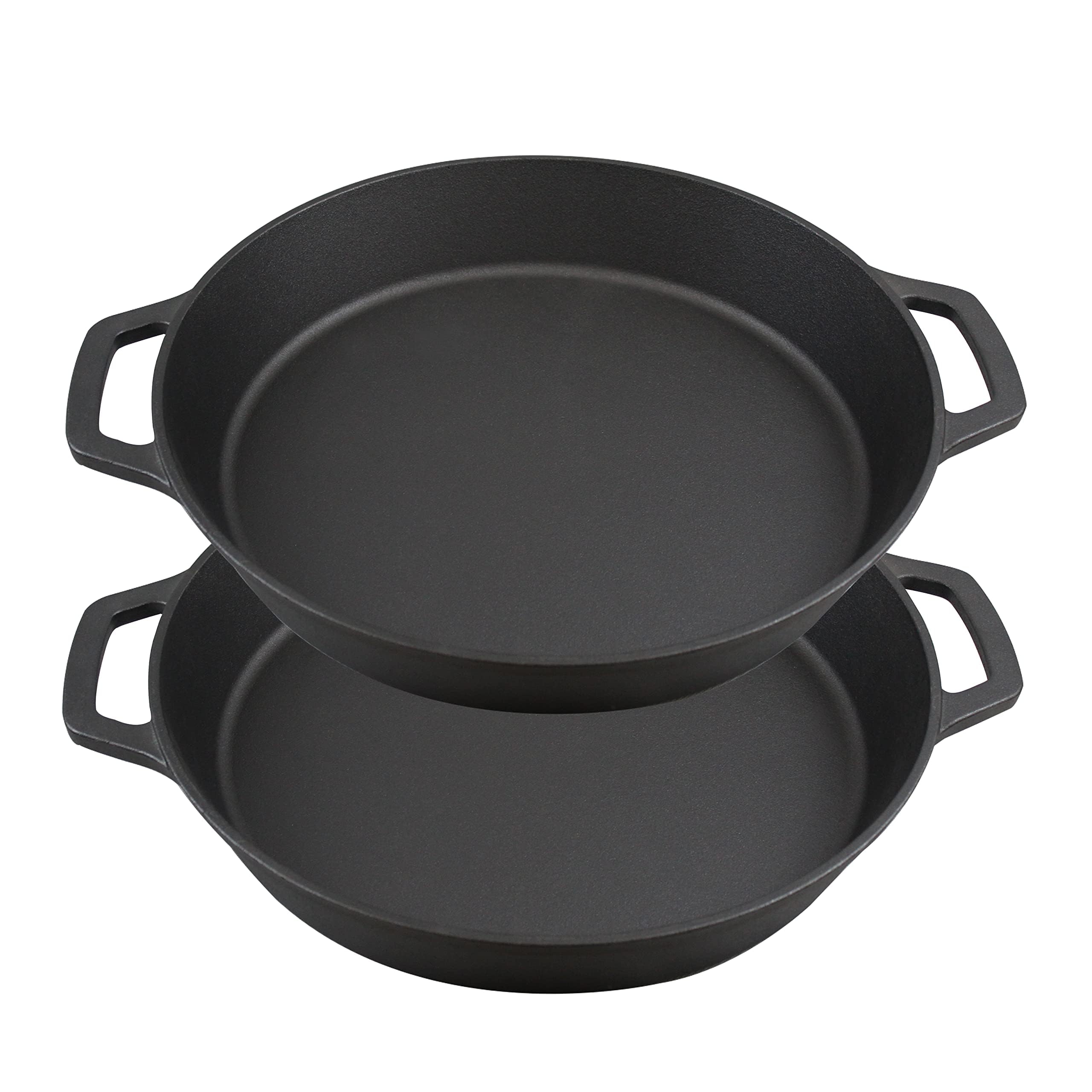 Home VSS Large Pre-Seasoned Cast iron Skillet 17" Dual handle,Commercial grade Outdoor Camping cooking tool,Pizza, Frying pan can use on Open fire,Grill,Stovetop,Induction,Oven.