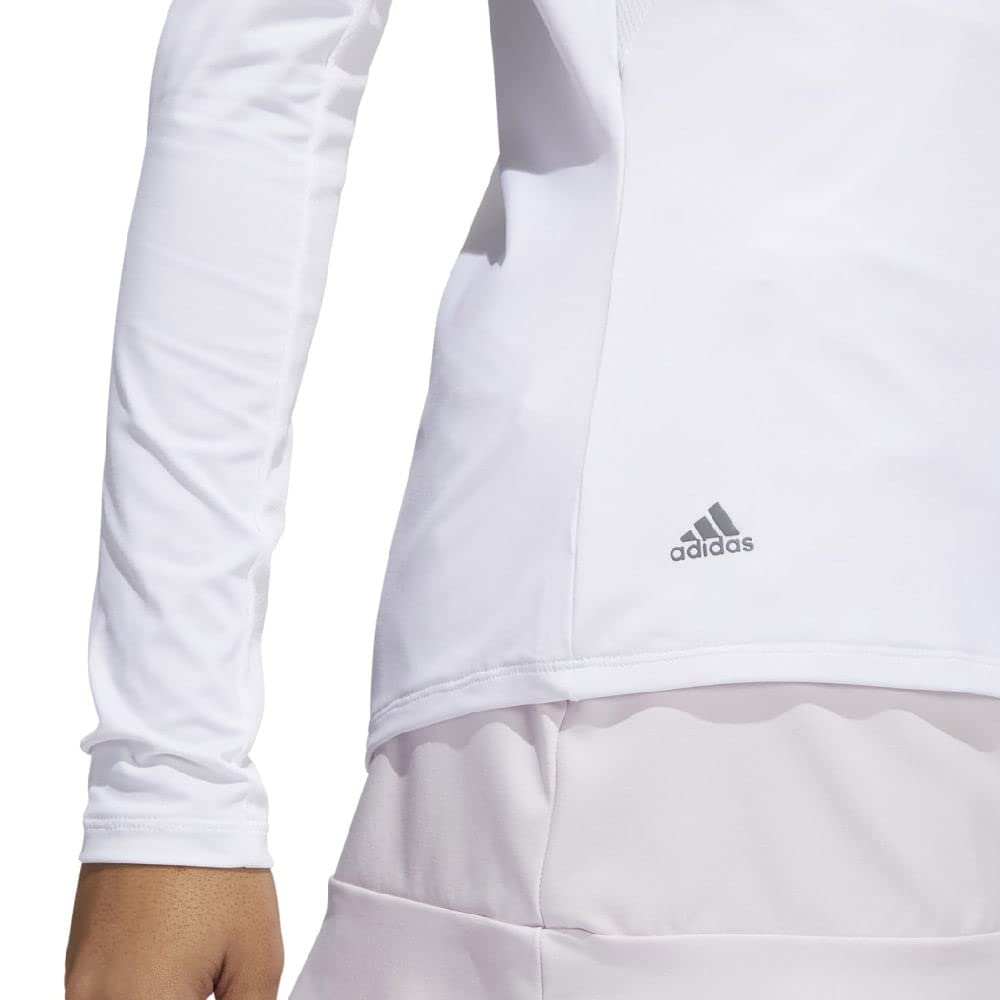 adidas Women's Standard Ultimate365 Sun Protection Golf Shirt, White, Small