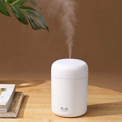 Colorful Cool Mini Humidifier, USB Personal Desktop Humidifier for Bedroom,Office Room, Car,etc. Auto Shut-Off, 2 Mist Modes, Super Quiet. (White)