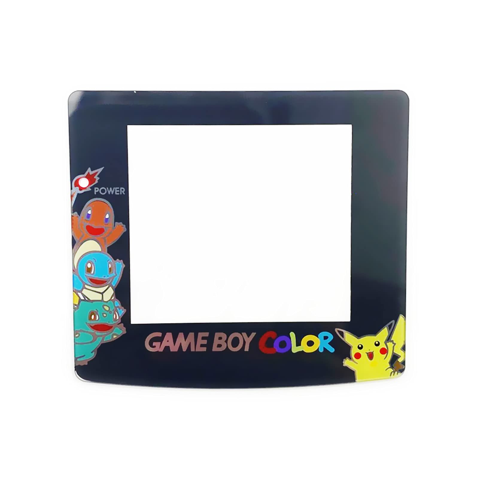 Display Screen Protector Glass Mirror Surface Replacement, for Nintendo Game Boy Color GBC Handheld Console, for Pokemon Limited Edition Scratch-Resistant Protection w/ Back Glue