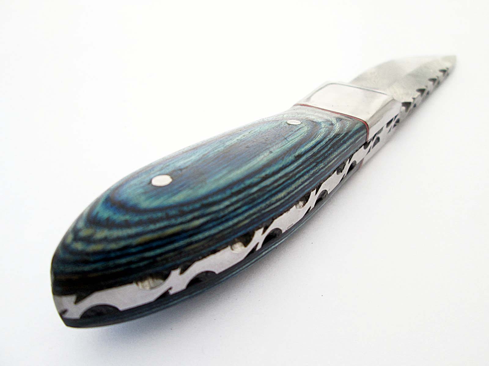 AishaTech Hammerhead Hunting Knives Damascus Steel Blade Color Wood Handle