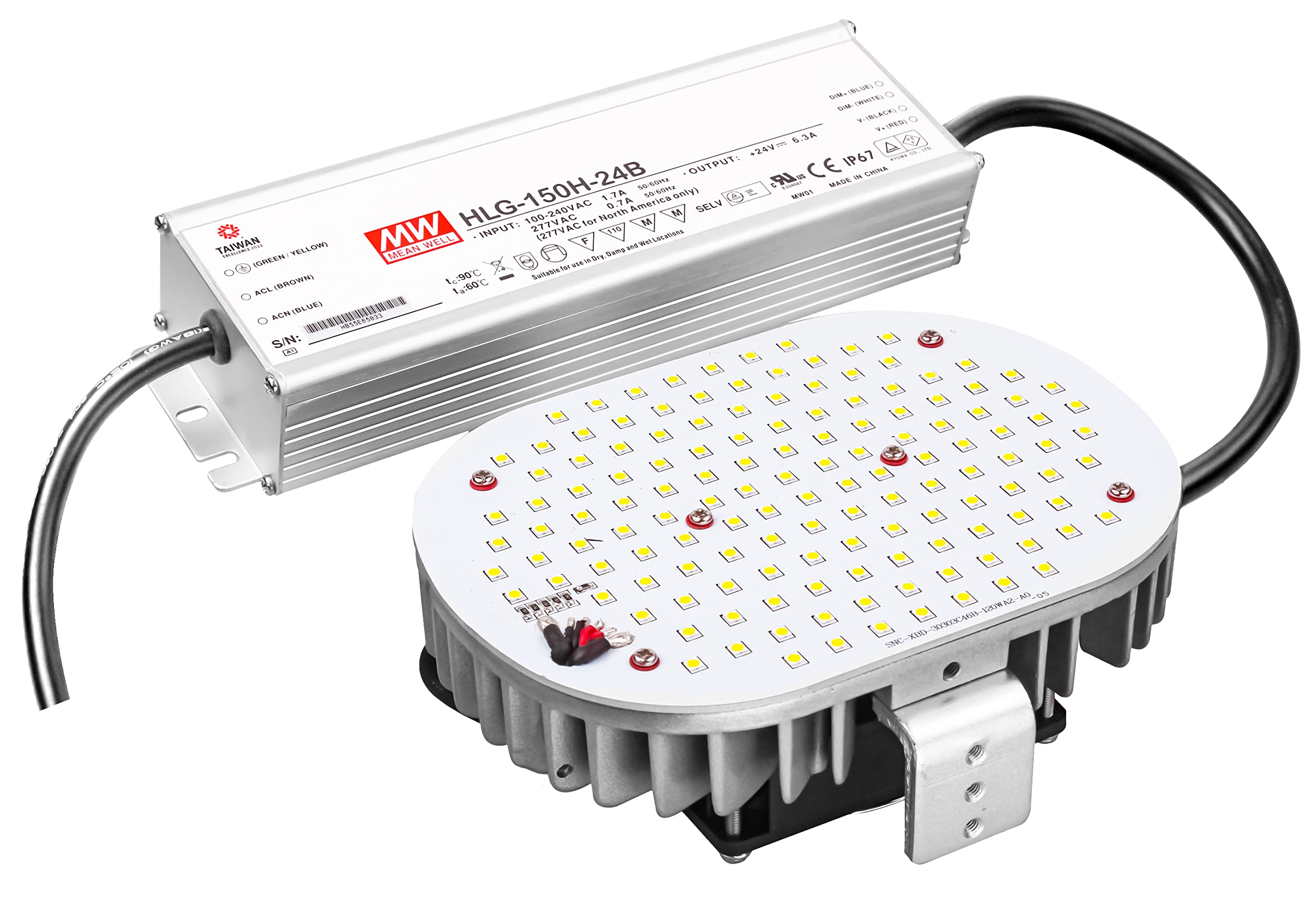 OSTEK 120W LED Shoebox Retrofit Kits, Replace 550W MH/HPS/HID Bulbs- 16,200LM 5000K E39 Mogul Base Retrofit Lights for Parking Lot Shoebox Light, Street Lighting, MEANWELL Driver, DLC&ETL Certified