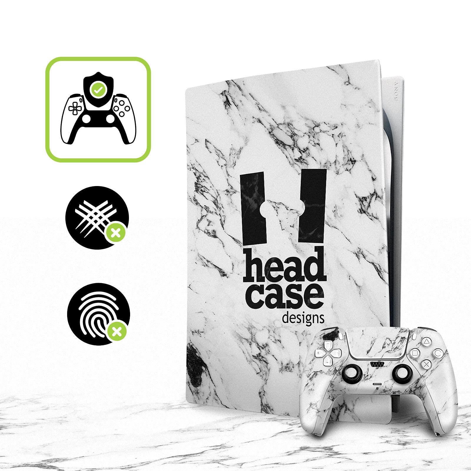 Deep Teal Stone Art Mix Vinyl Faceplate Sticker Gaming Skin Case Cover Compatible with Sony Playstation 5 PS5 Digital Edition Console and DualSense Controller