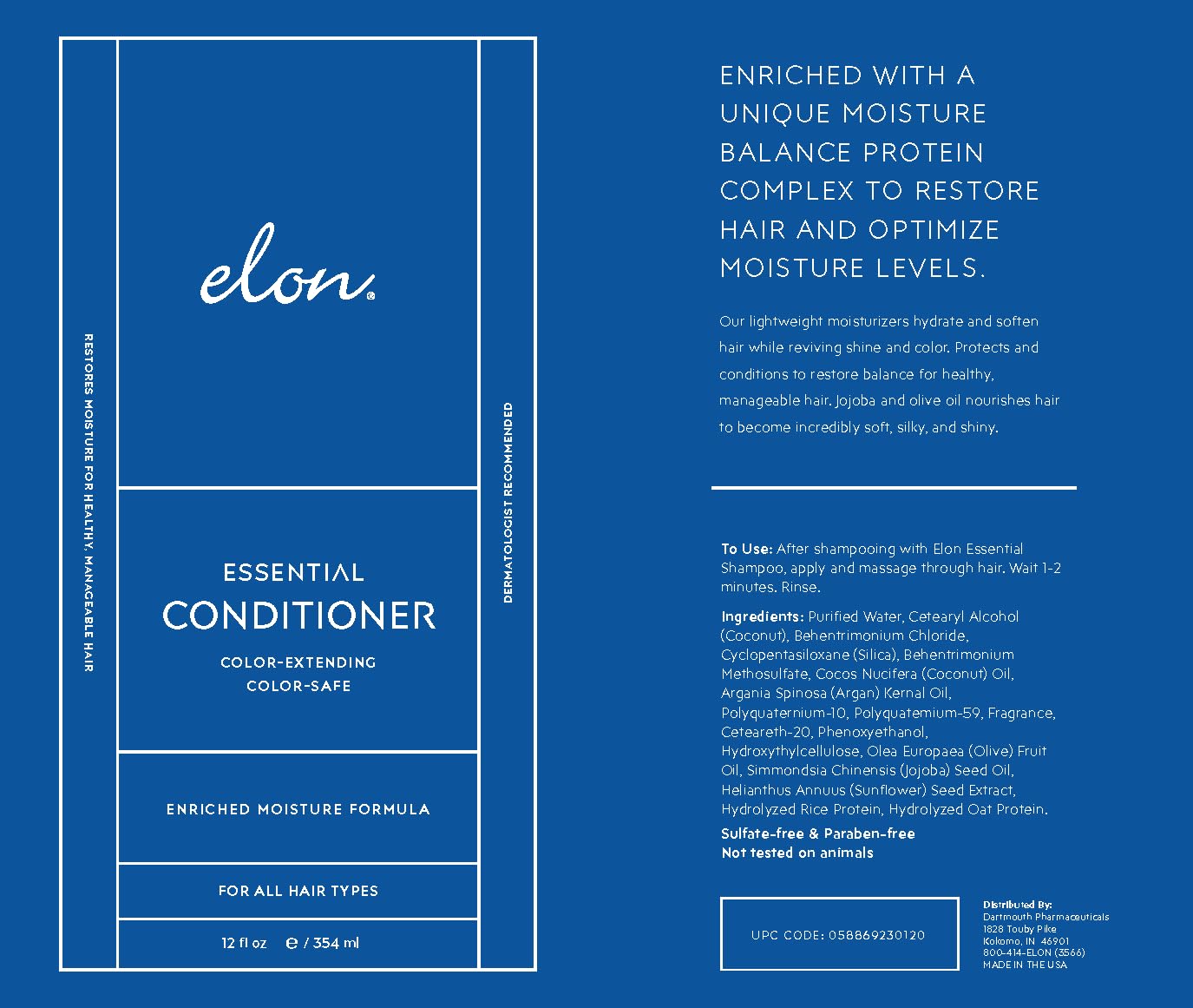 Elon Complete Kit for Thinning Hair β Elon Essential Shampoo and Conditioner Set + Matrix 5000 Hair Growth Supplement β NO Sulfates, Parabens or Phthalates